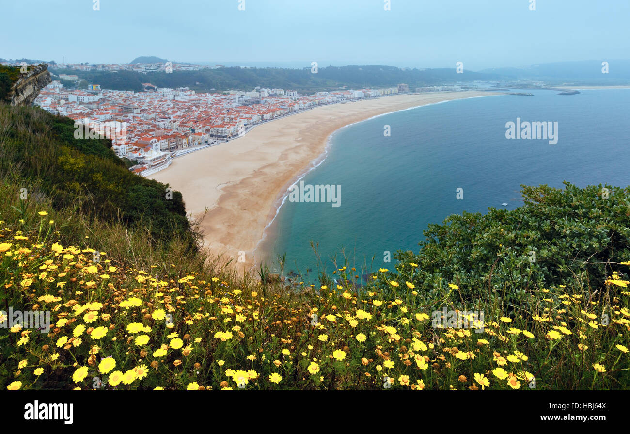 Nazare coast view (Portugal Stock Photo - Alamy