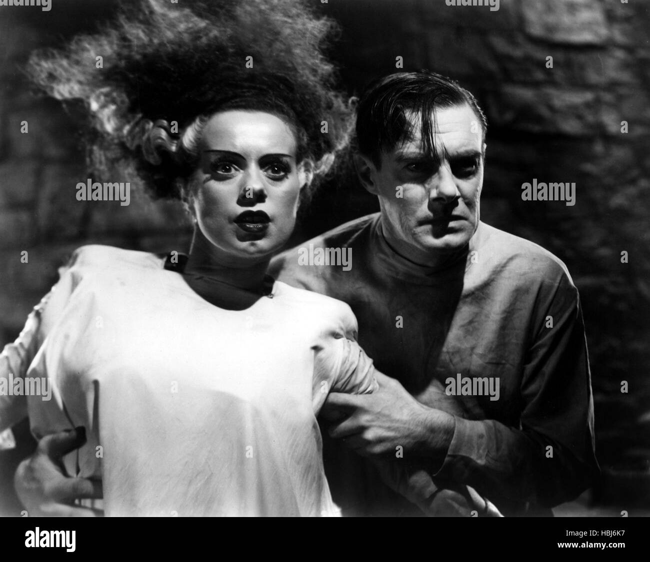 BRIDE OF FRANKENSTEIN, Elsa Lanchester, Colin Clive, 1935 Stock Photo ...