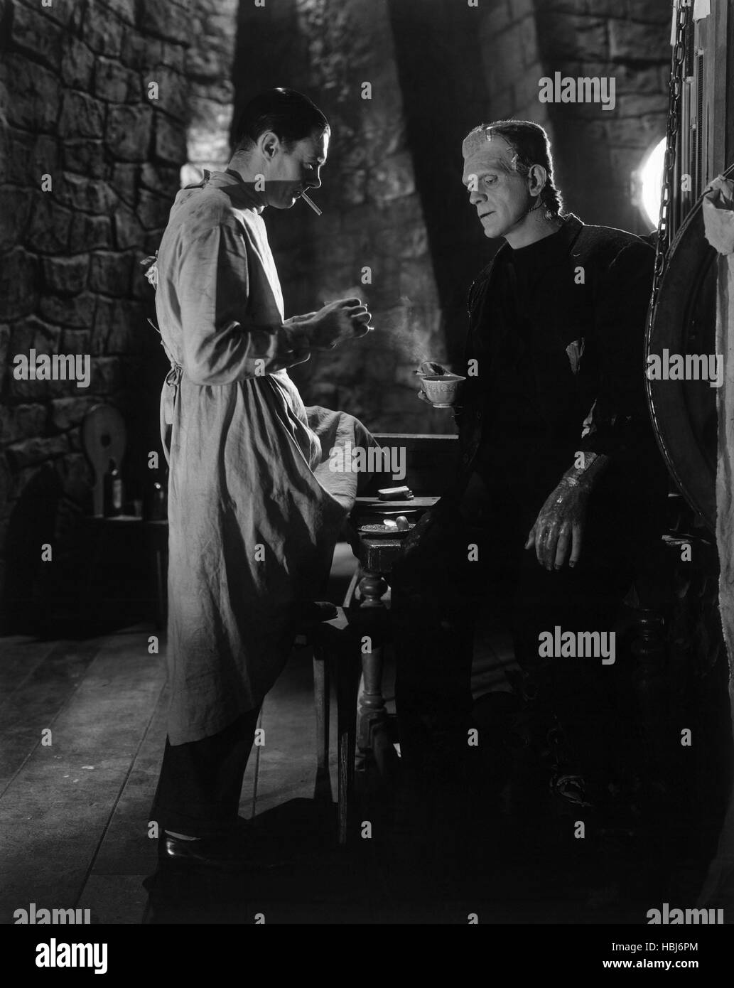 BRIDE OF FRANKENSTEIN, Colin Clive, Elsa Lanchester, Boris Karloff ...