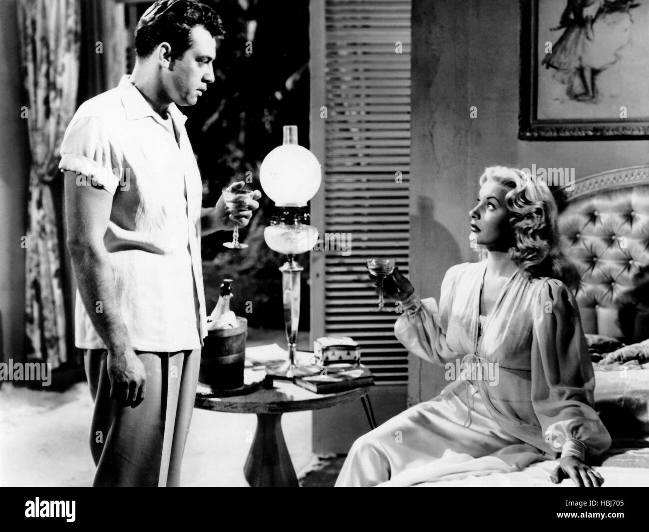 BRIDE OF THE GORILLA, from left, Raymond Burr, Barbara Payton, 1951 ...