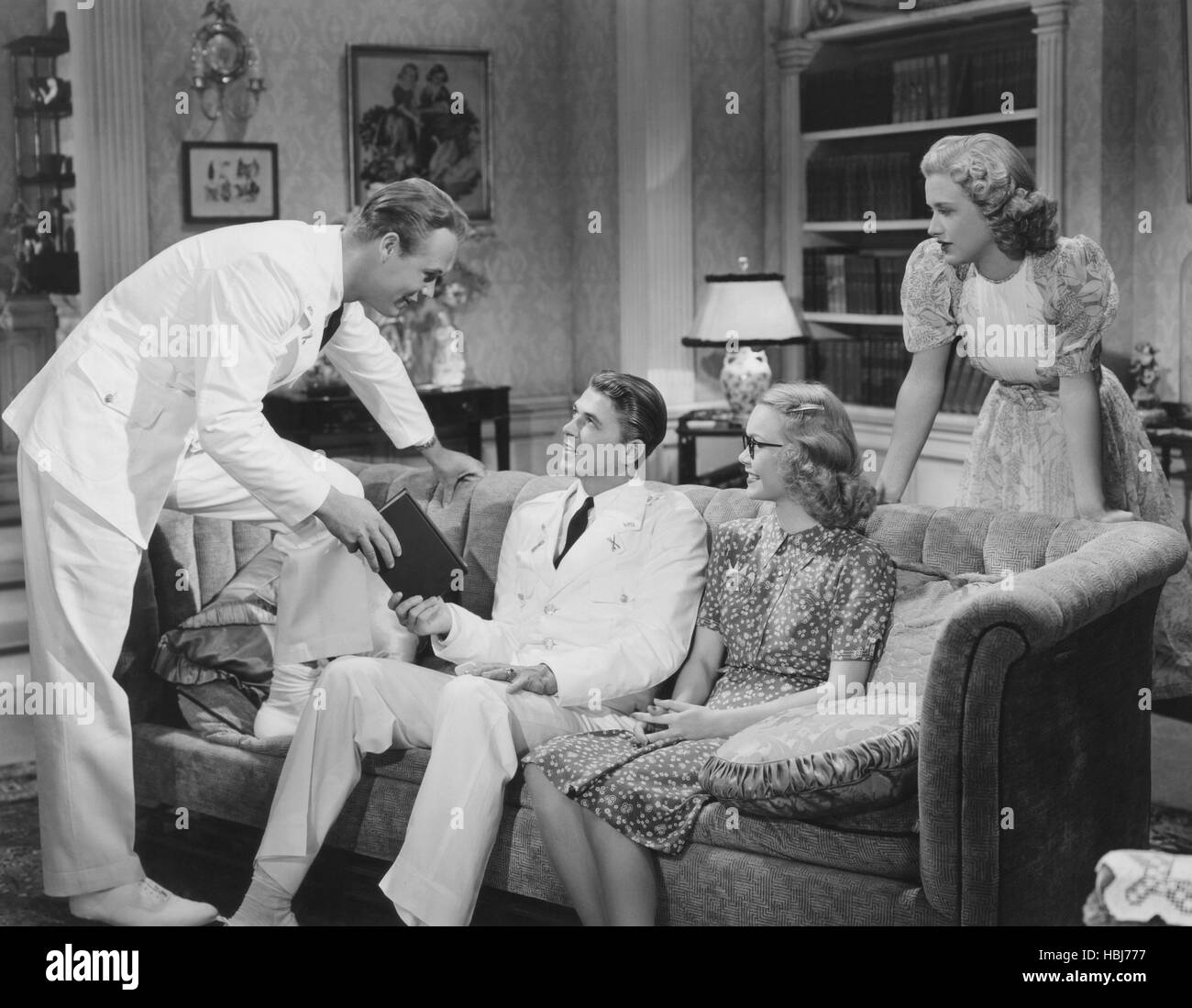BROTHER RAT, from left: Wayne Morris, Ronald Reagan, Jane Wyman ...
