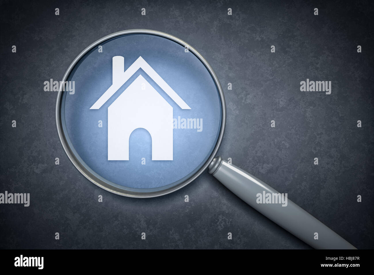 magnifying glass home Stock Photo - Alamy