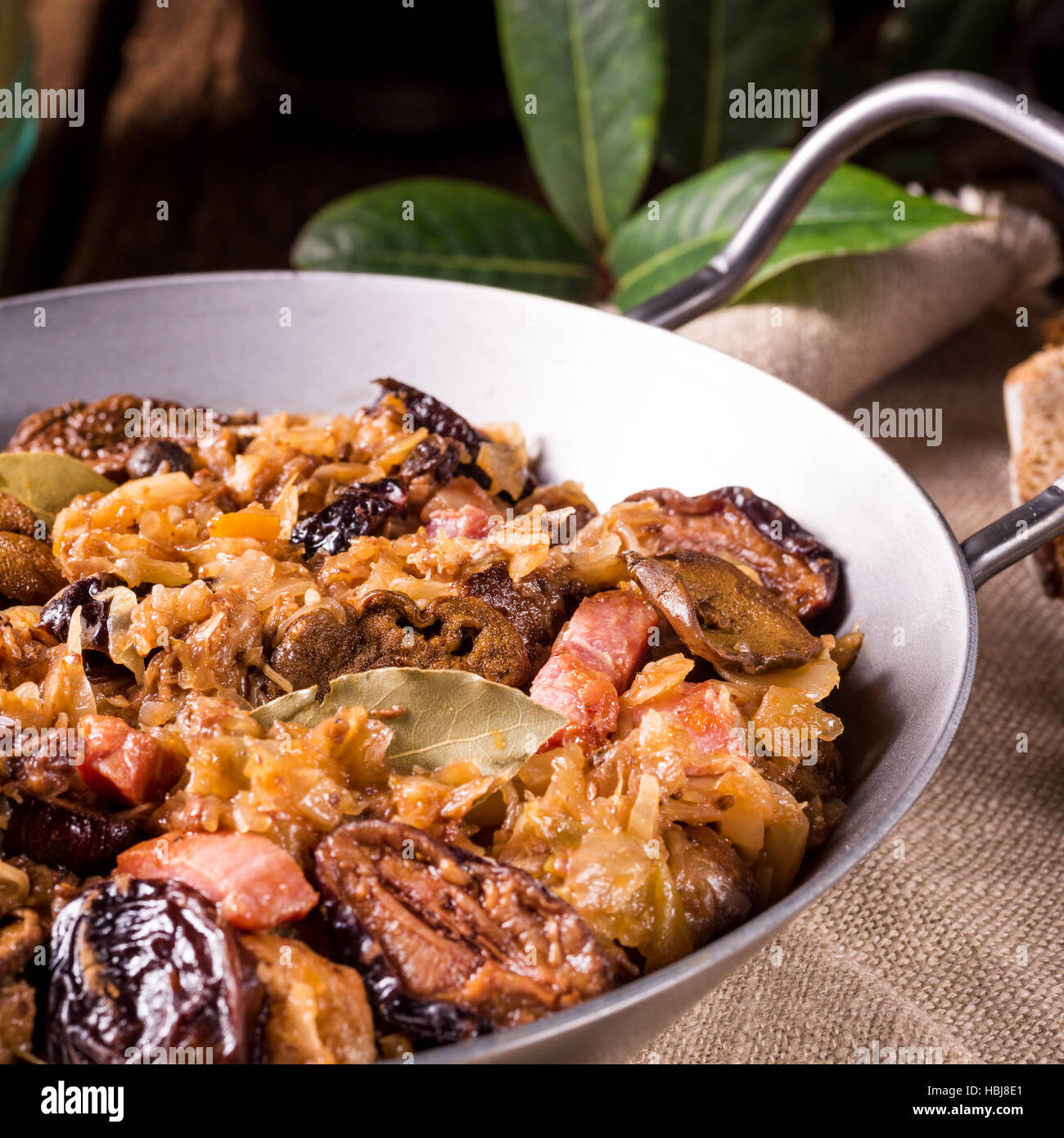 Old Polish traditional bigos Stock Photo - Alamy