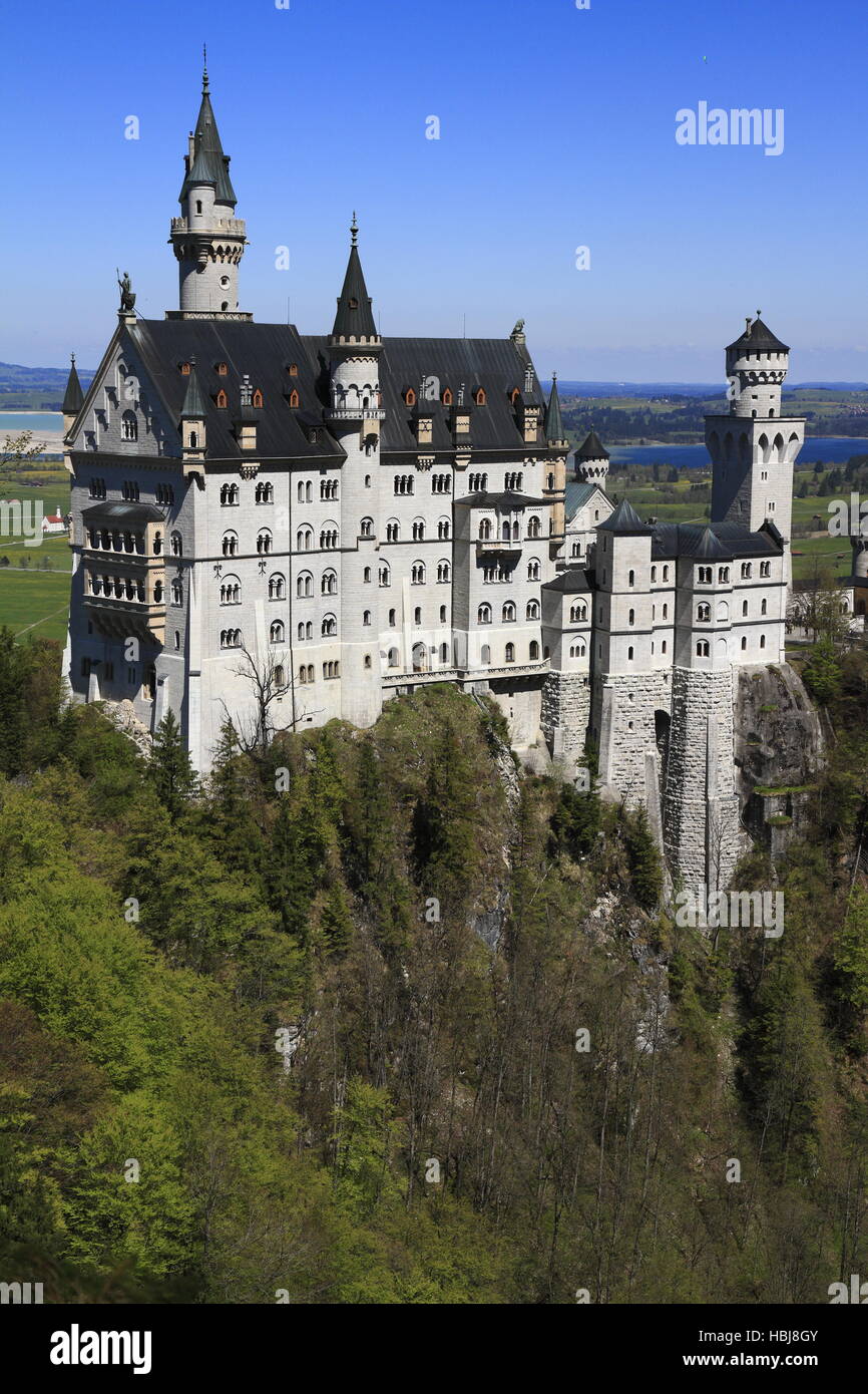 Neuschwanstein Castle in the Bavarian Alps Stock Photo - Alamy