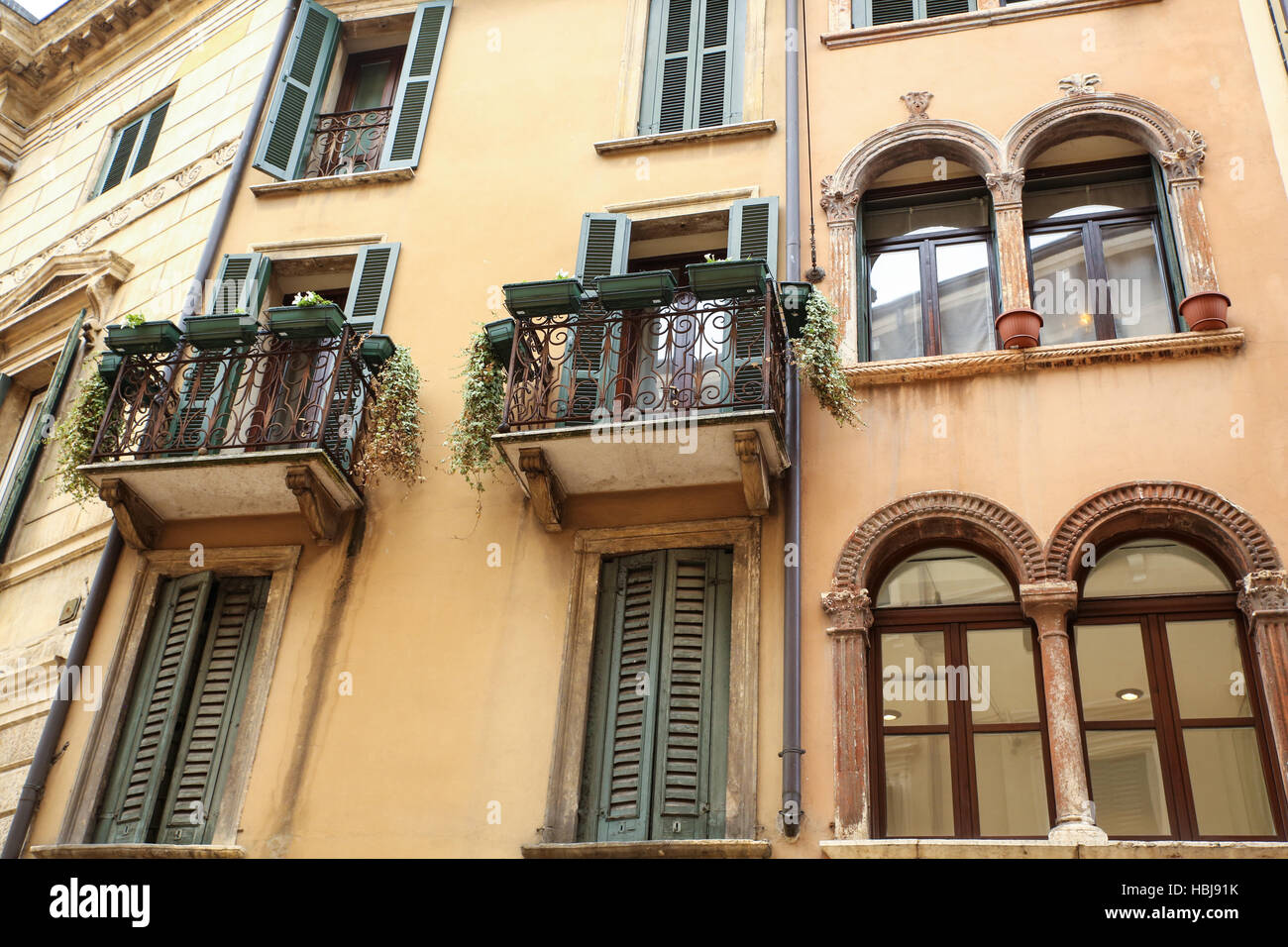 Historic architecture in Verona Stock Photo - Alamy