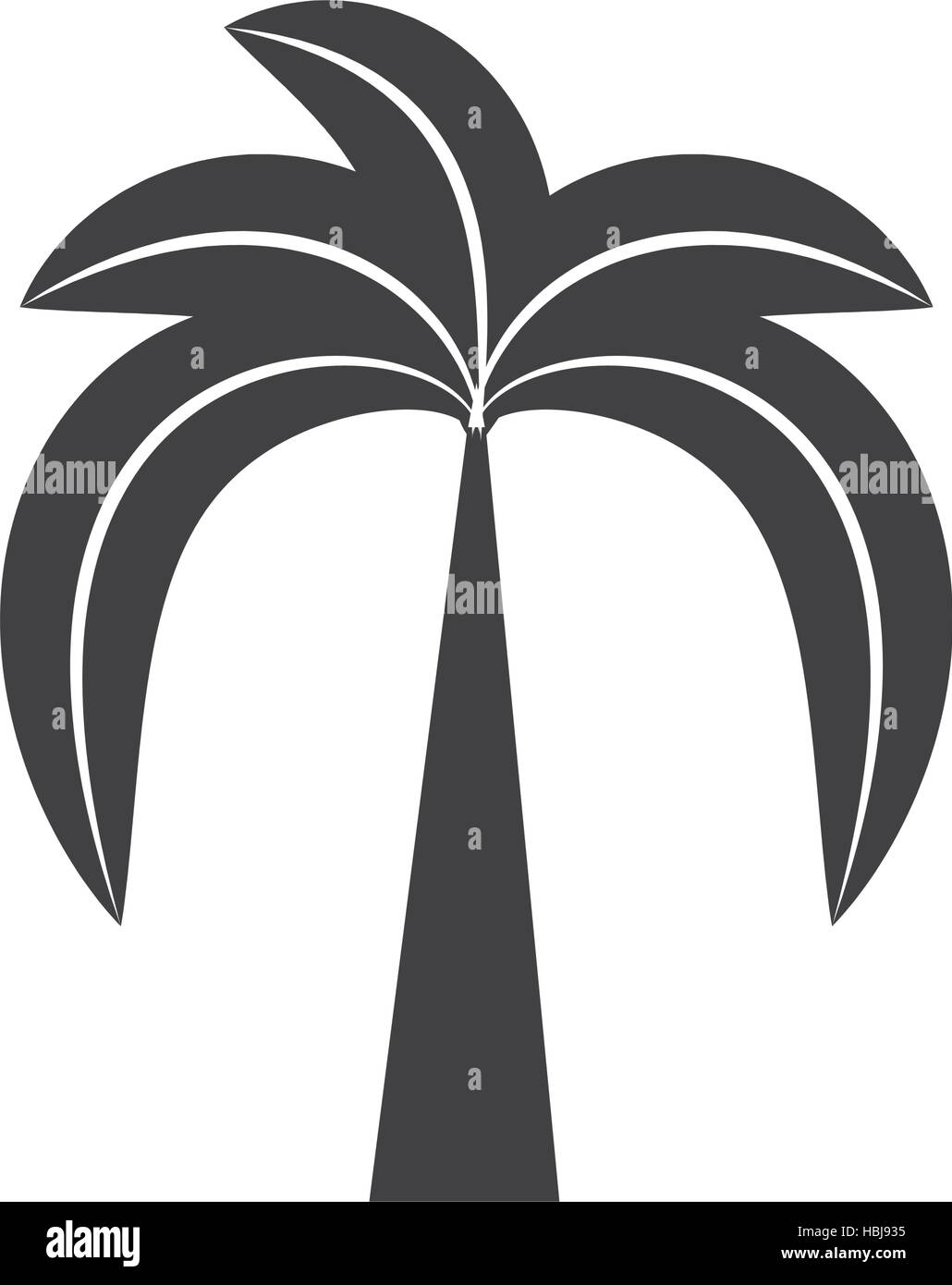 outline palm tree beach tropical vector illustration eps 10 Stock ...