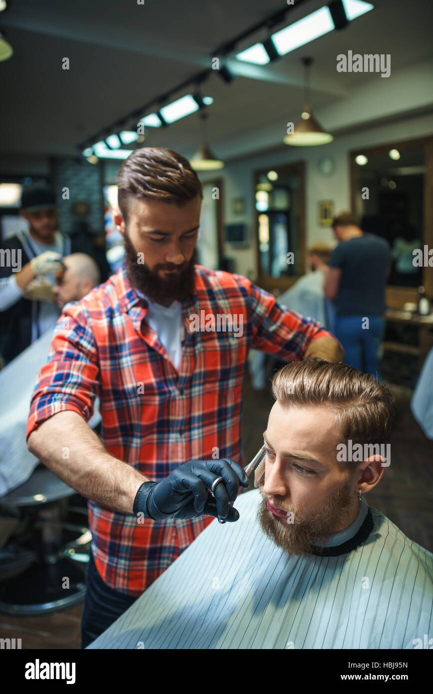 In barber shop Stock Photo - Alamy