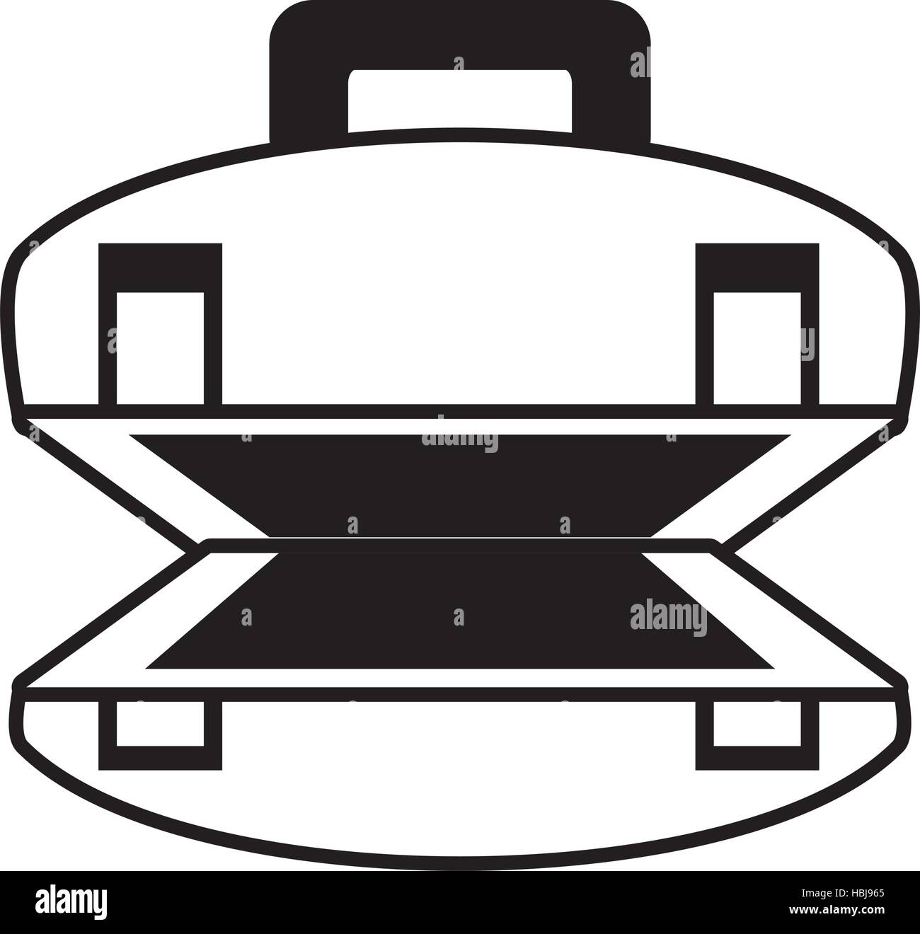 outline open suitcase luggage travel beach vector illustration eps 10 ...