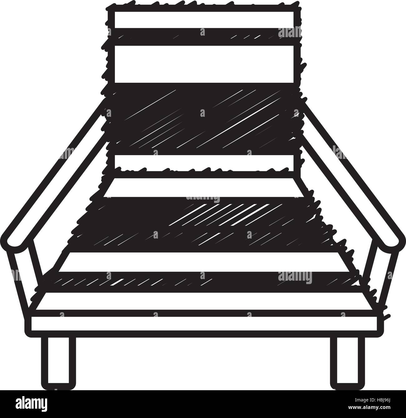 outline chair beach relax wooden vector illustration eps 10 Stock ...