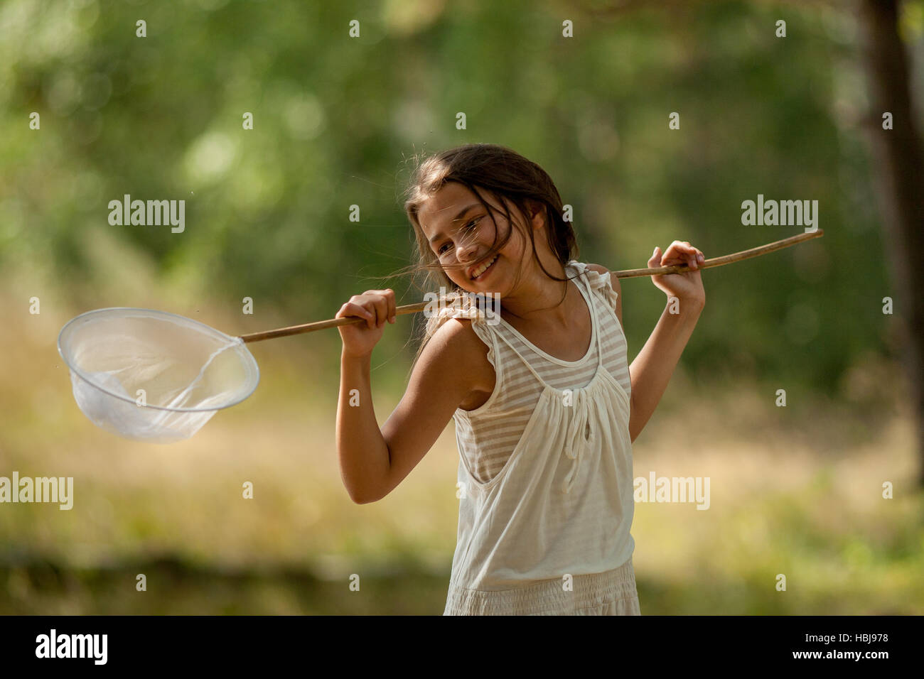 young girl Entomologist Stock Photo - Alamy