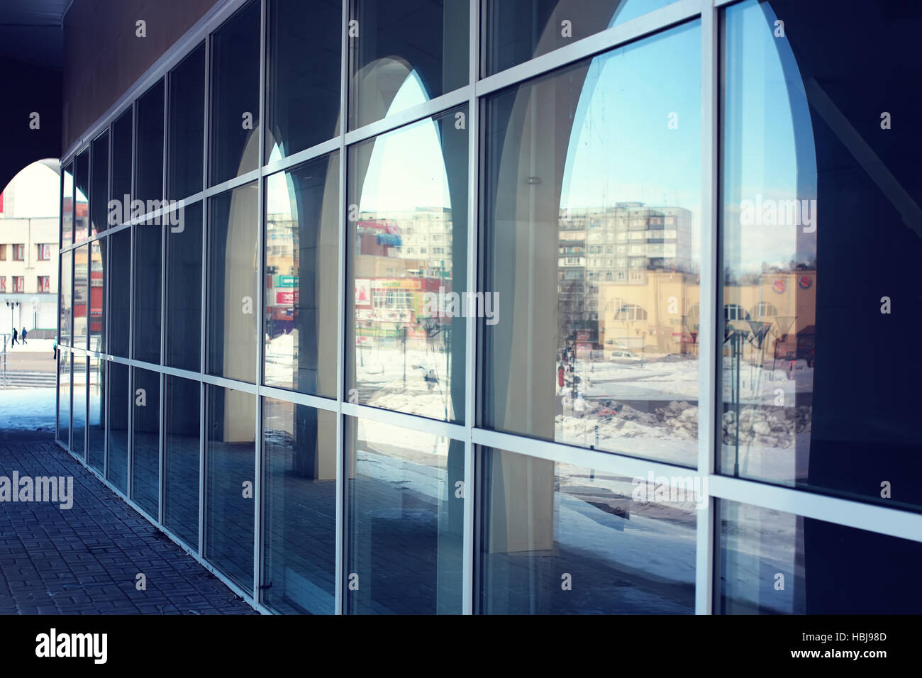 architecture glass arches Stock Photo - Alamy