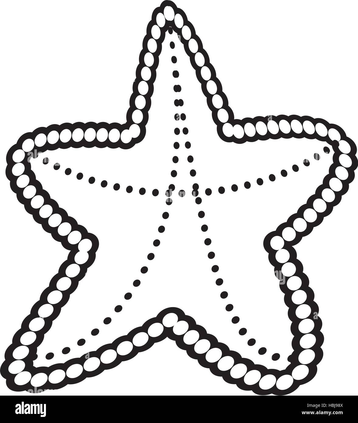 outline sea starfish concept vacation beach vector illustration eps 10 ...