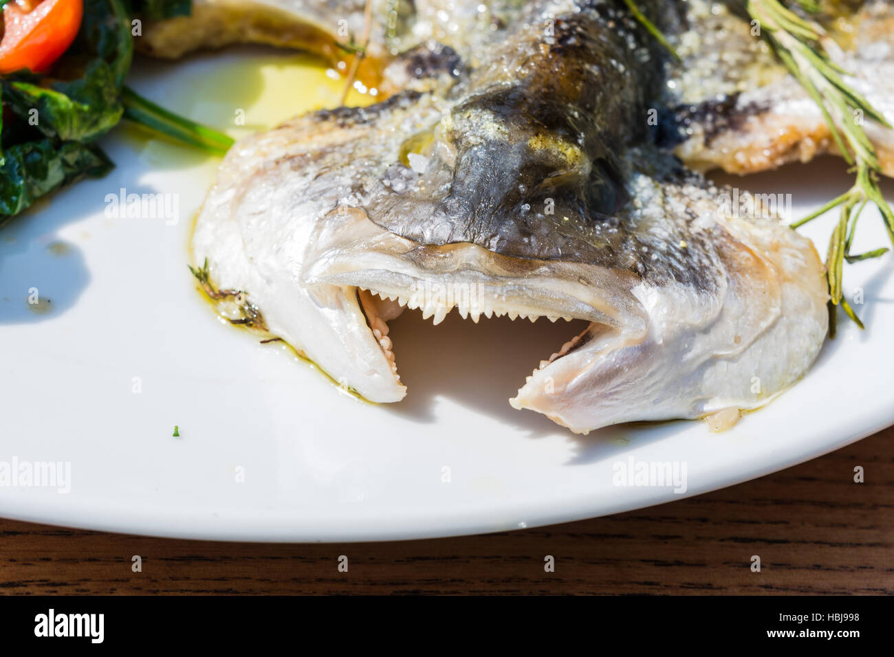 Fresh fish grilled sea bream Stock Photo - Alamy