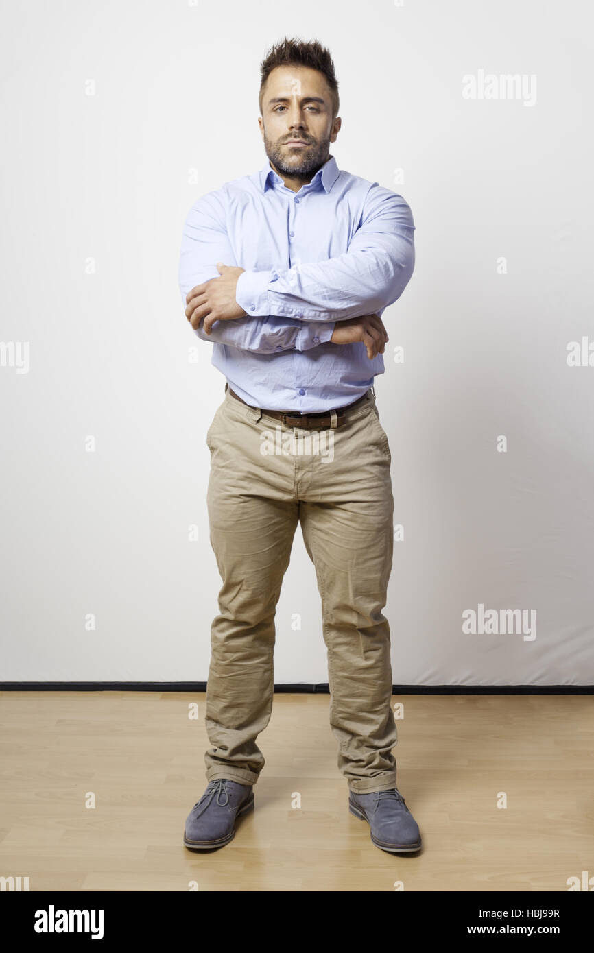 bearded man standing Stock Photo - Alamy