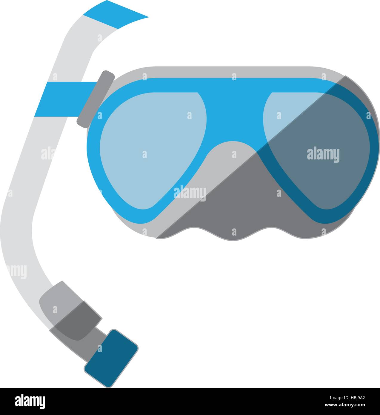 cartoon scuba dive mask tube vector illustration eps 10 Stock Vector ...