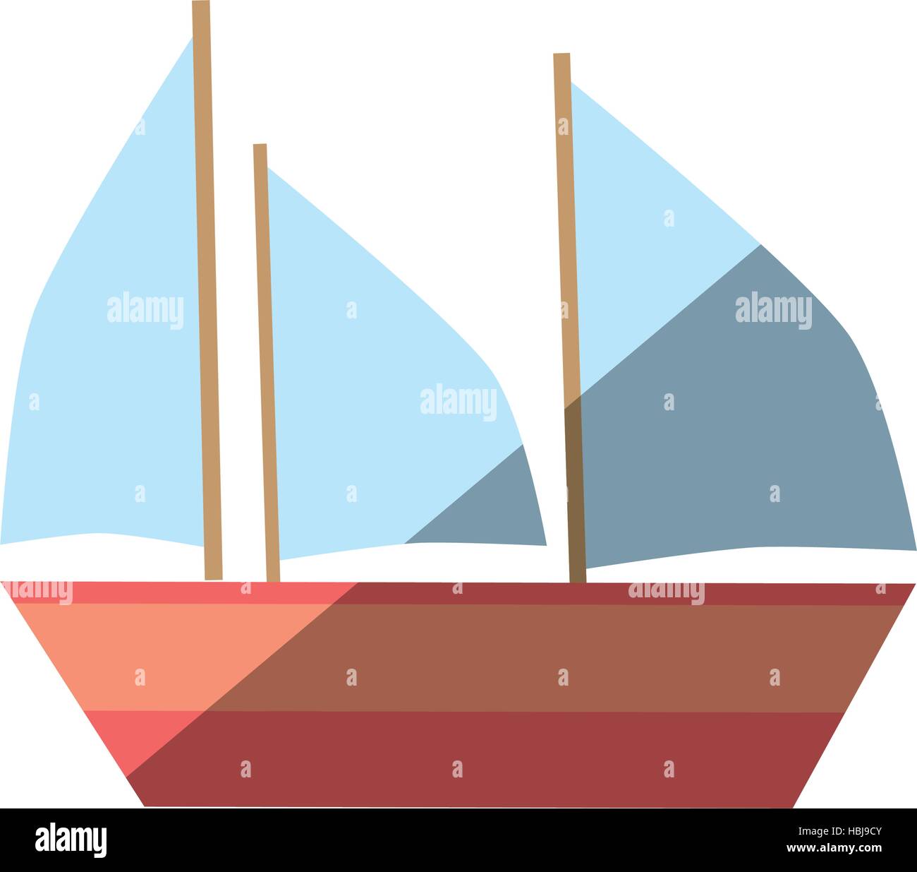 cartoon boat ship vacation beach vector illustration eps 10 Stock ...