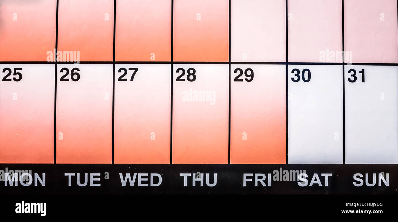 Last week of the month Stock Photo - Alamy