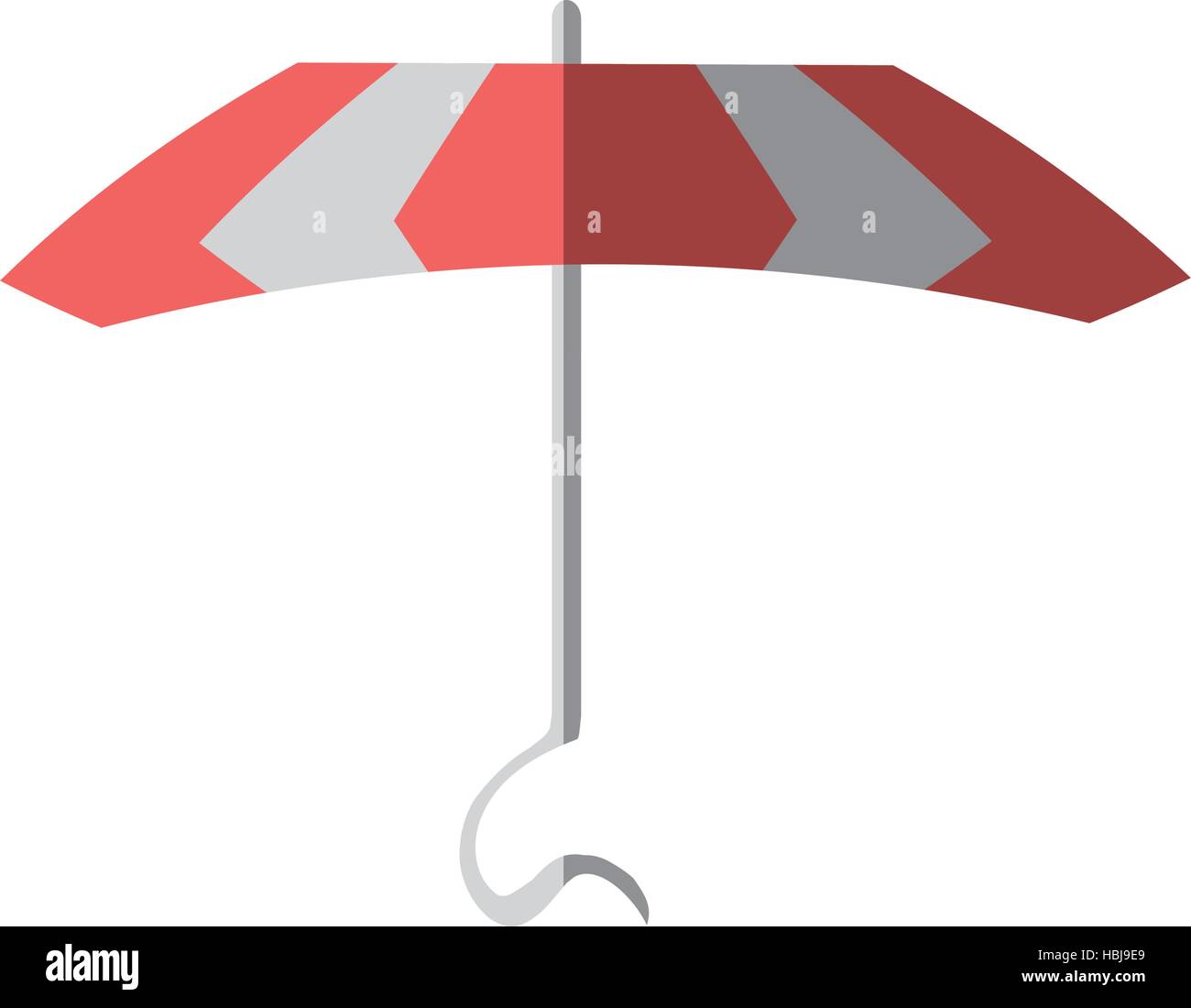 Single pink beach parasol Stock Vector Images - Alamy