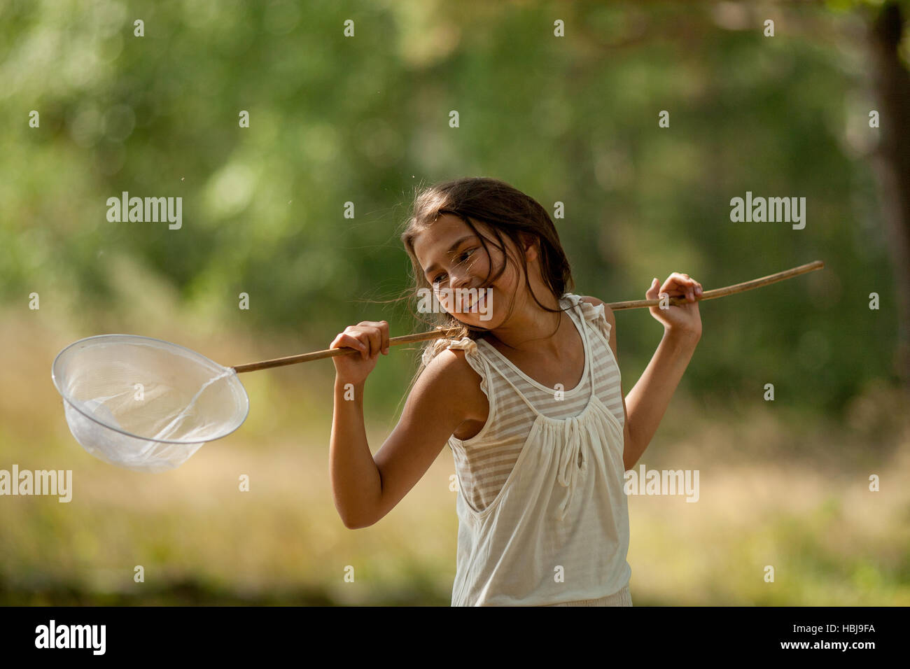 young girl Entomologist Stock Photo - Alamy