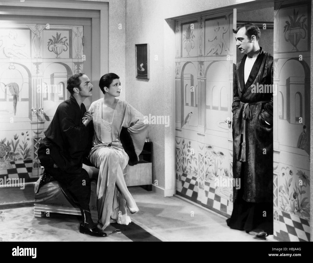 BEHIND THE MAKE-UP, from left, William Powell, Kay Francis, Hal Skelly ...