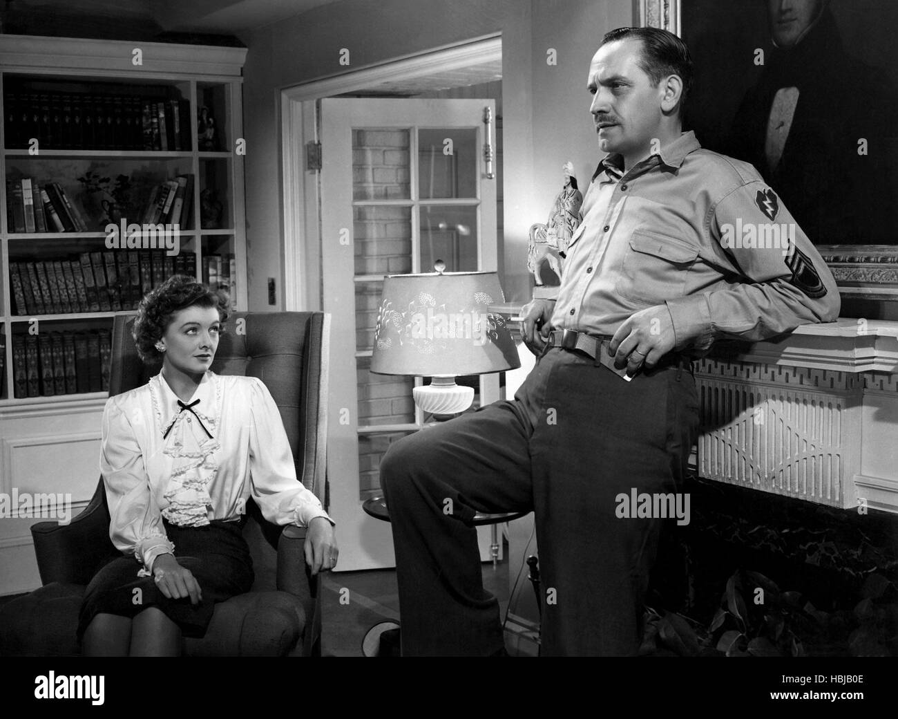 THE BEST YEARS OF OUR LIVES, Myrna Loy, Fredric March, 1946 Stock Photo ...