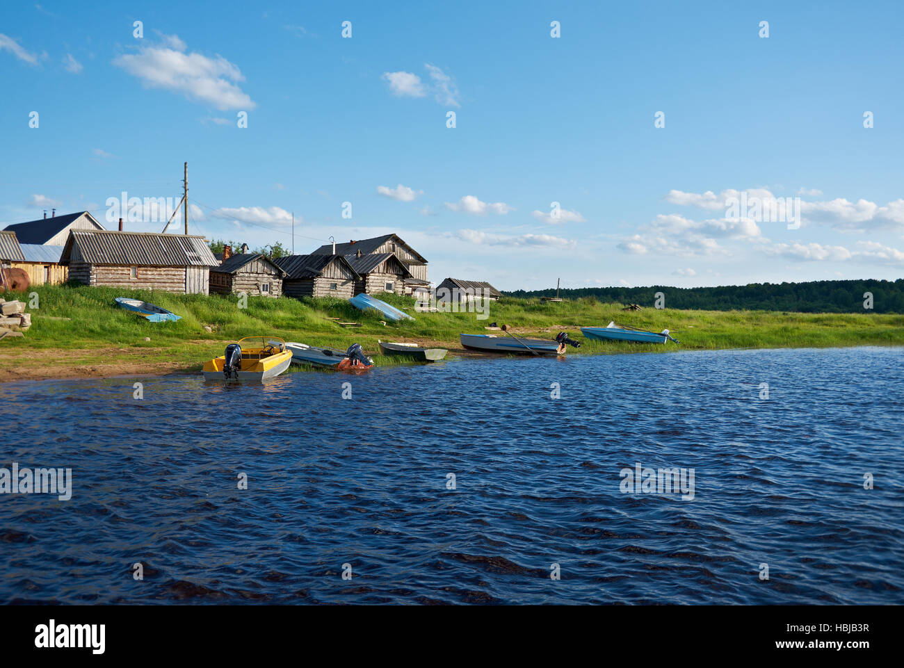 North Russian village Stock Photo - Alamy