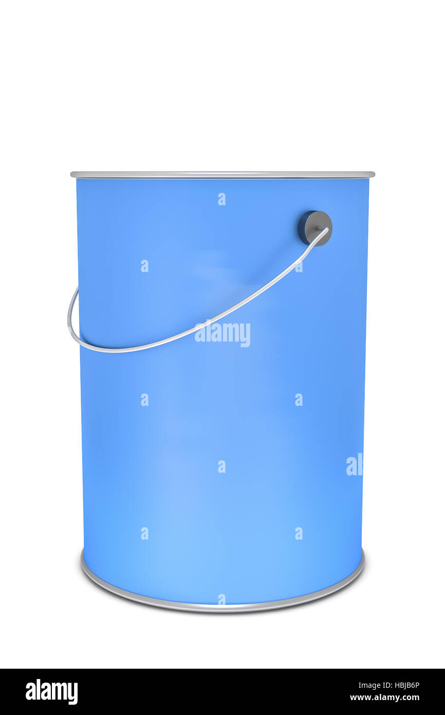 a blue paint bucket Stock Photo - Alamy