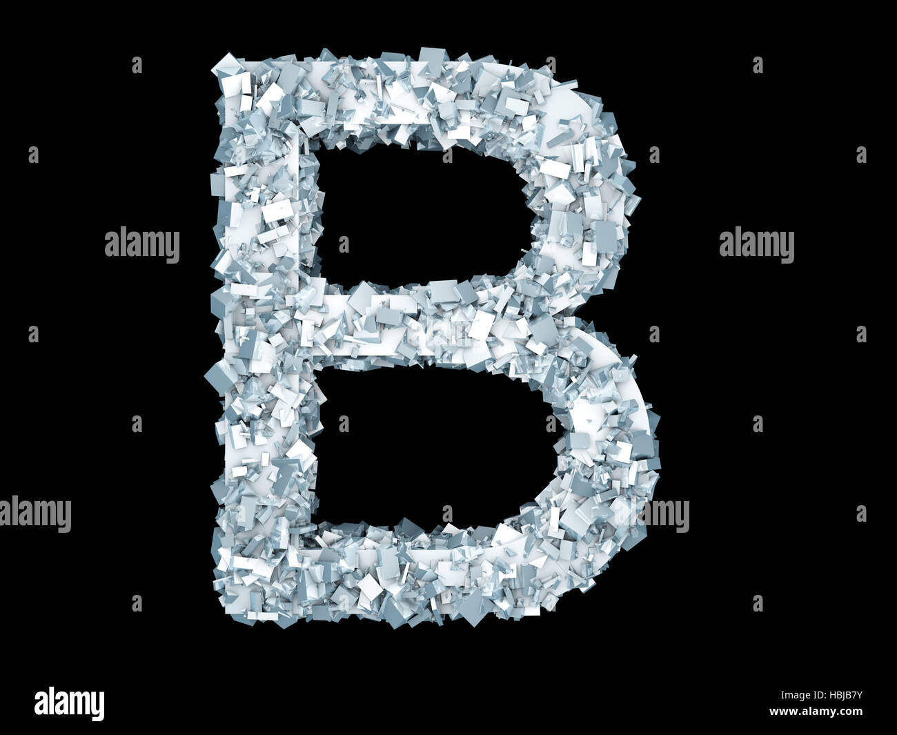 Frozen Letter - B Stock Photo - Alamy