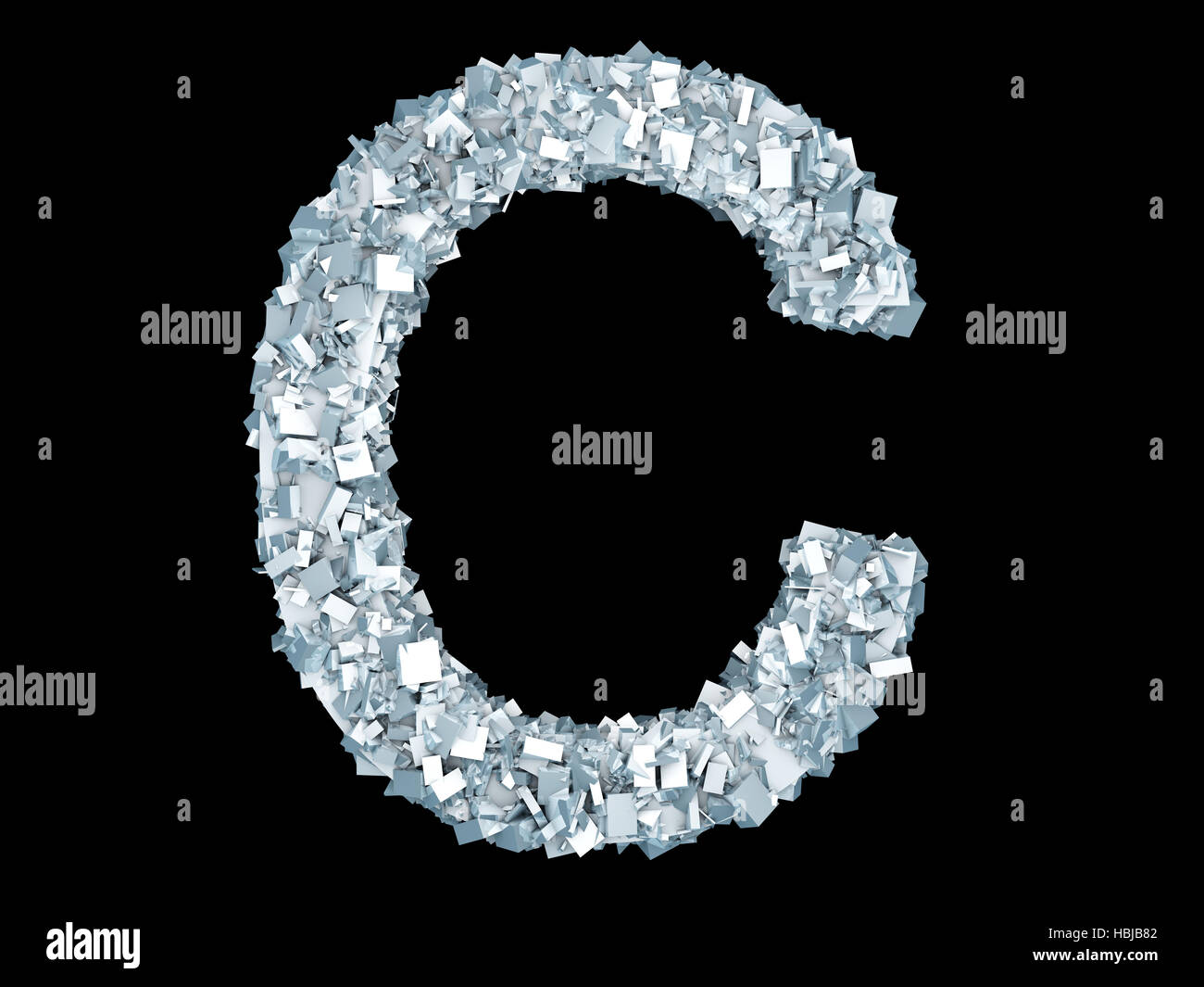 Frozen Letter - C Stock Photo - Alamy