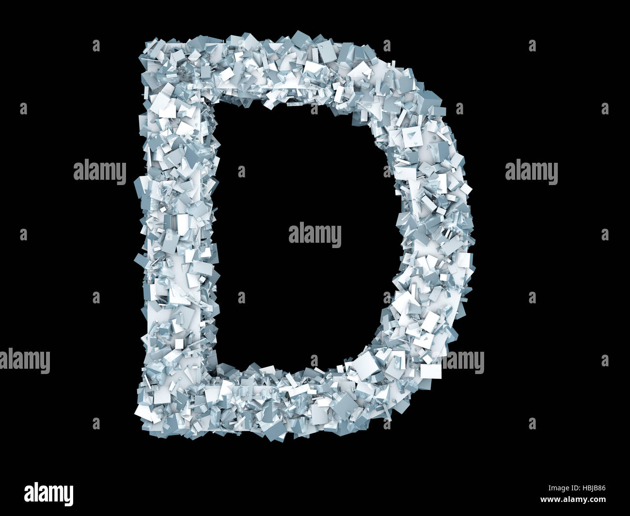 Frozen Letter - D Stock Photo - Alamy