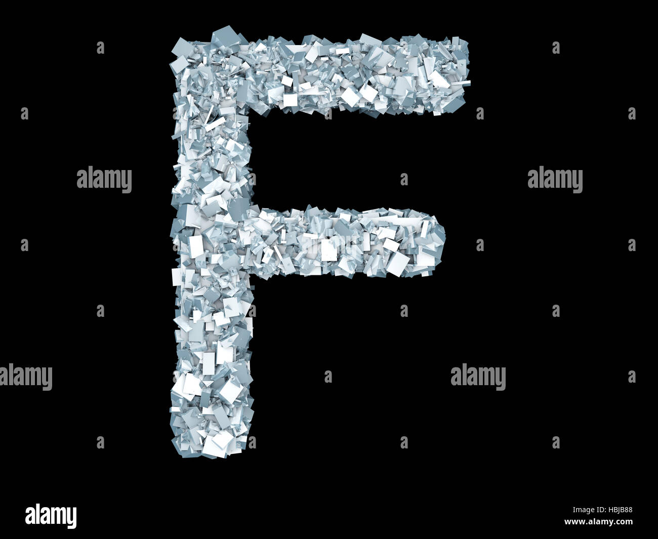 Frozen Letter - F Stock Photo - Alamy