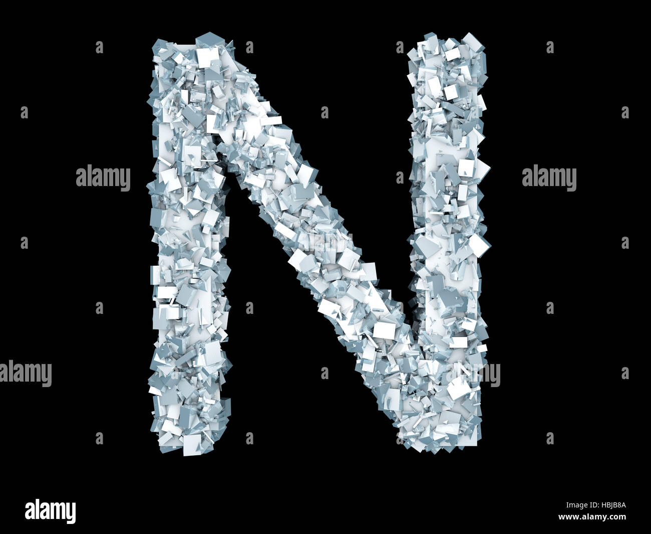 Frozen Letter - N Stock Photo - Alamy