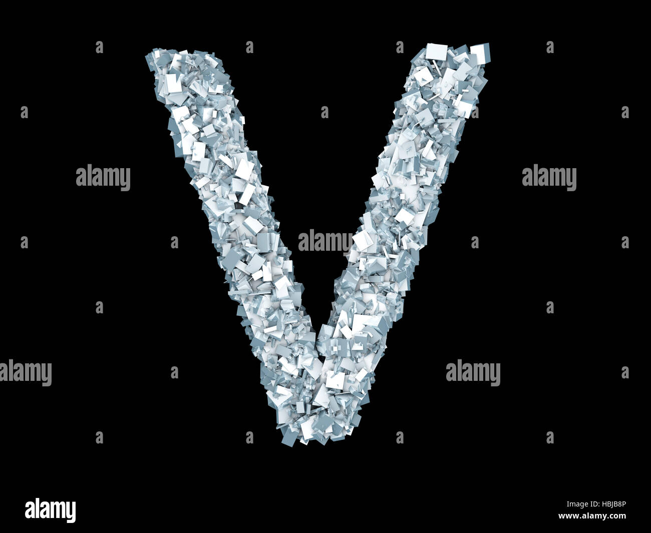 Frozen Letter - V Stock Photo - Alamy