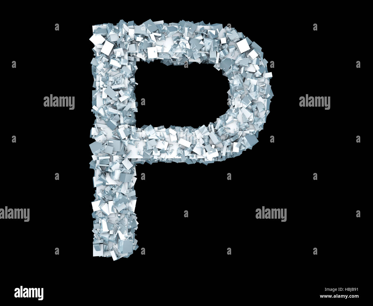 Frozen Letter - P Stock Photo - Alamy