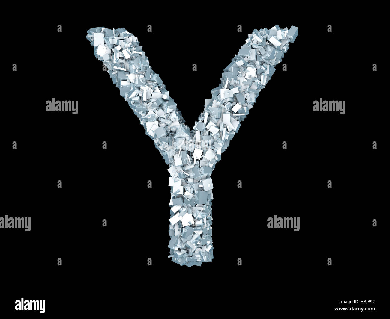 Frozen Letter - Y Stock Photo - Alamy