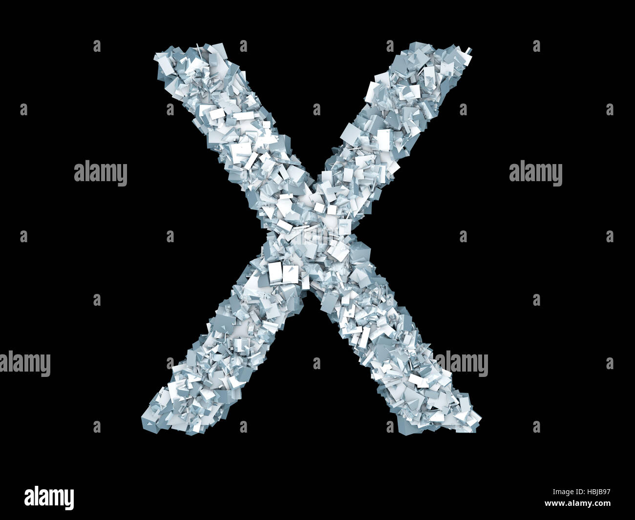 Frozen Letter - X Stock Photo - Alamy