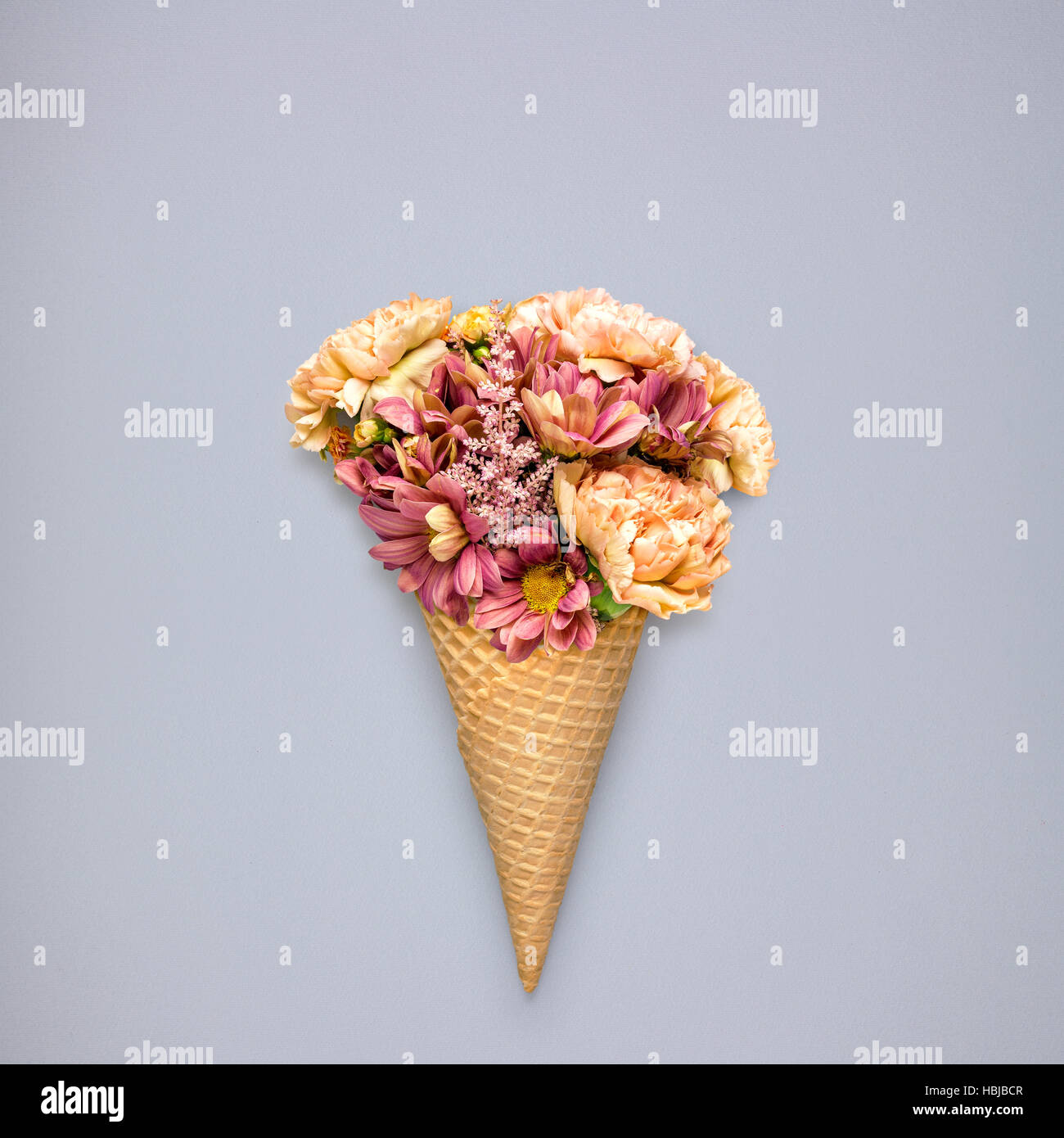 Flowers in cone Stock Photo - Alamy