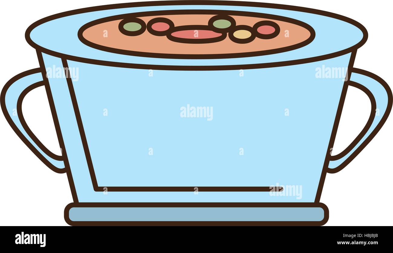 cartoon pot soup cooking vegetables design vector illustration eps 10 ...