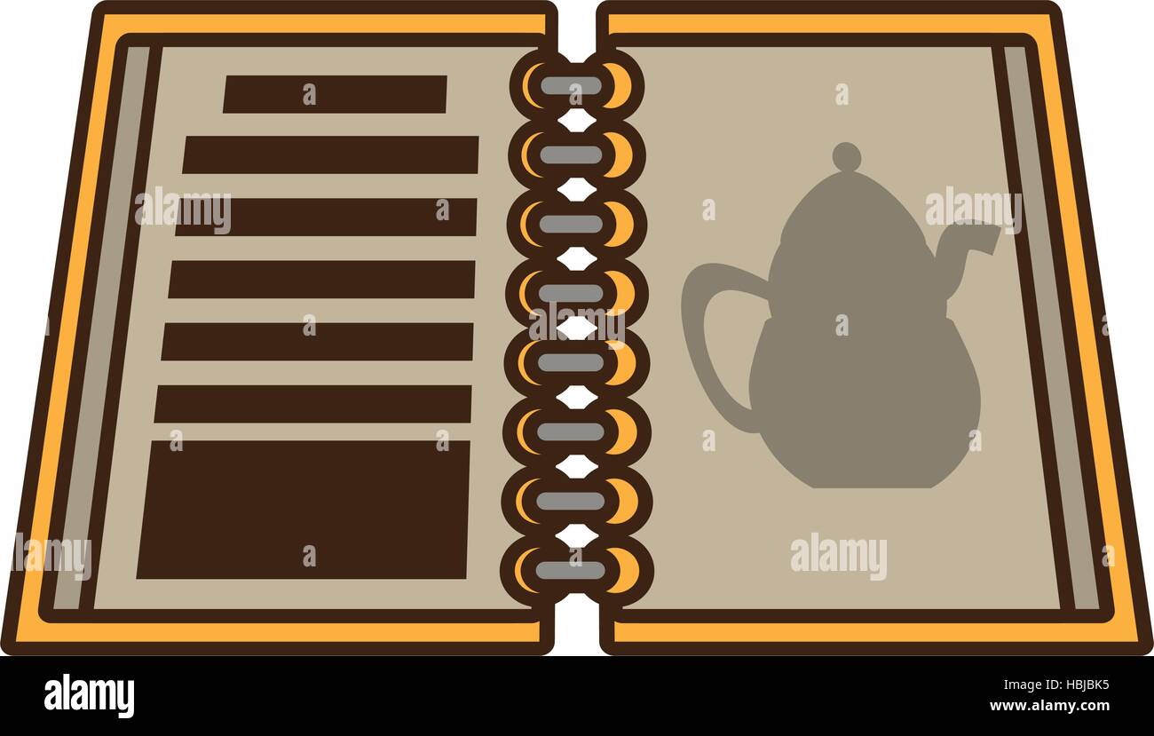 restaurant menu book open vector illustration eps 10 Stock Vector Image ...