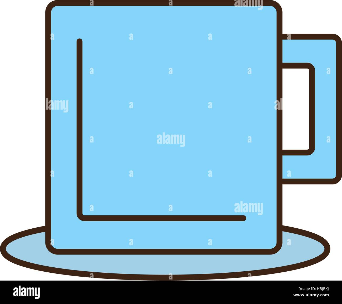 mug beverage hot capuccino tea plate vector illustration Stock Vector ...