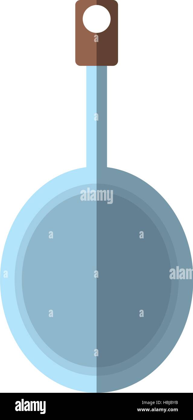 cartoon pan metalic frying cooking shadow vector illustration eps 10 ...