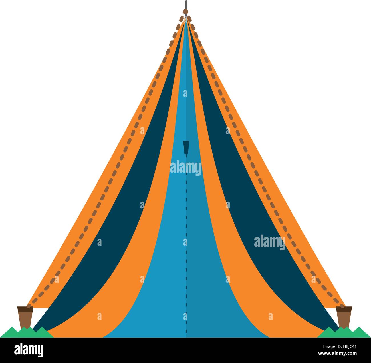 triangle tent tourism travel blue and yellow vector illustration eps 10 ...