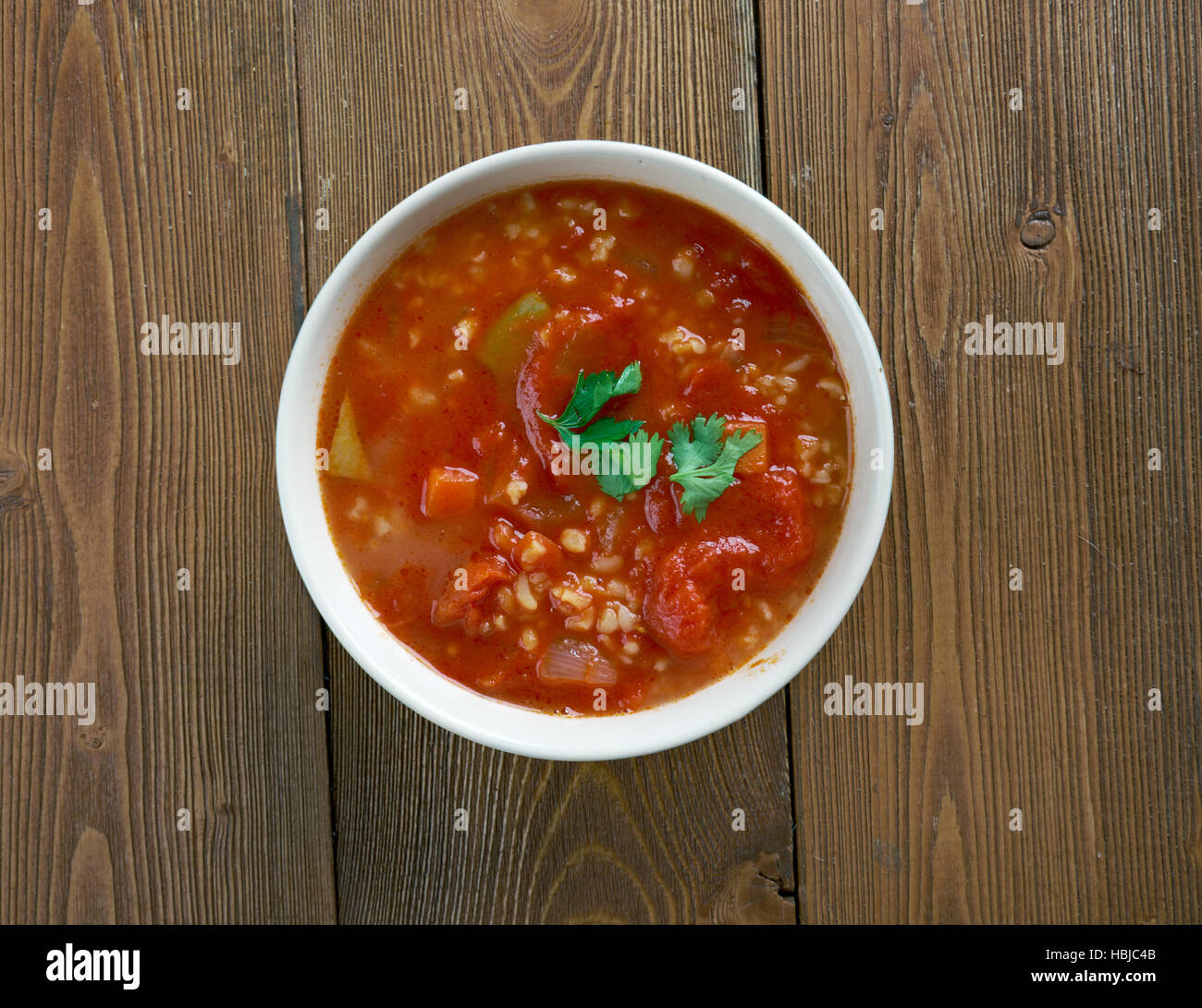 Tomato Bulgur Soup Stock Photo - Alamy