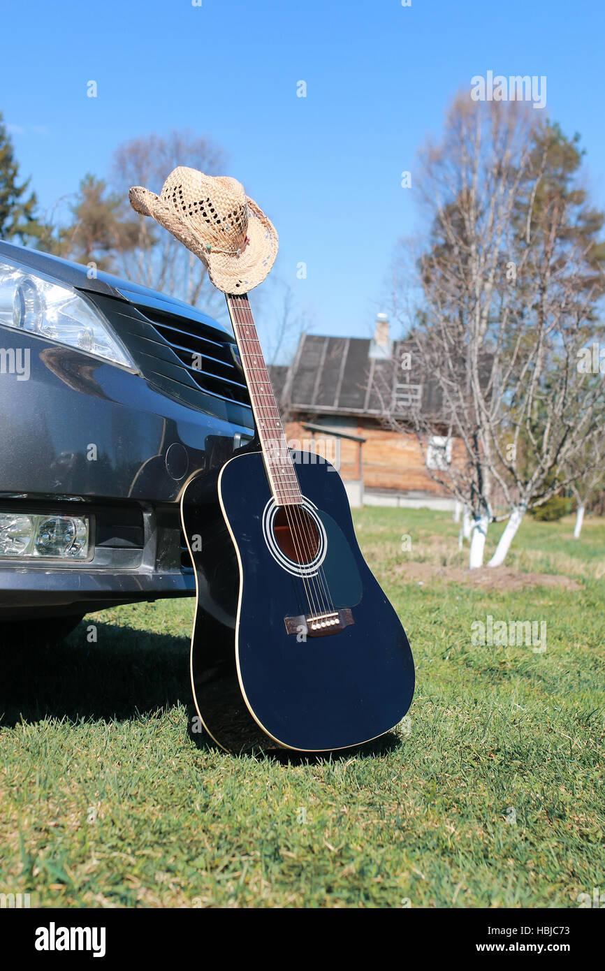 guitar outdoor near car Stock Photo - Alamy