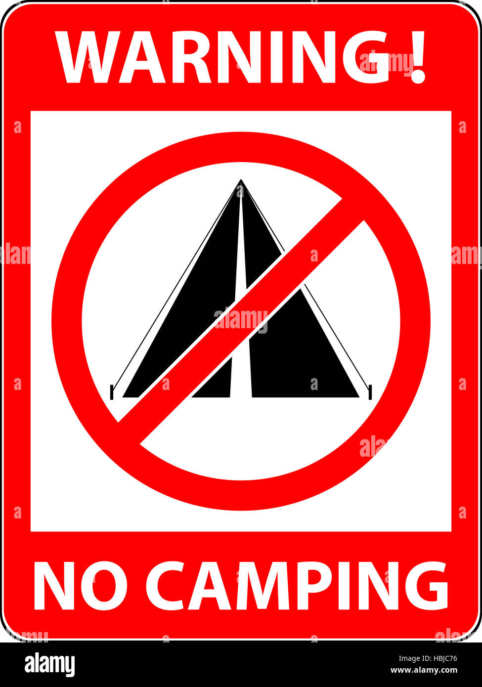 No bivouac, camping prohibited symbol Stock Photo - Alamy