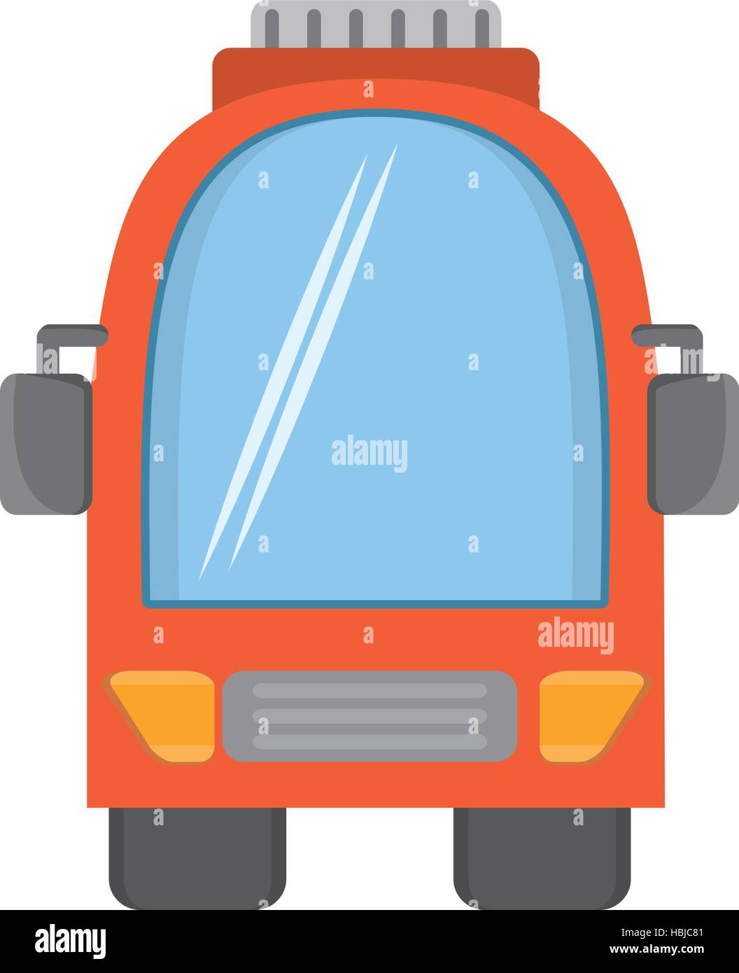 orange bus vehicule land transport travel vector illustration eps 10 ...