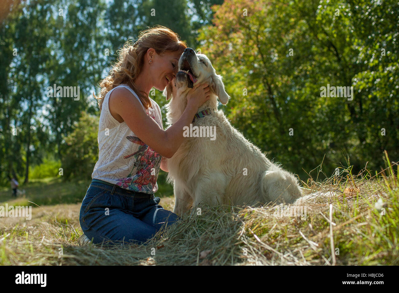 Human and dog together hi-res stock photography and images - Alamy