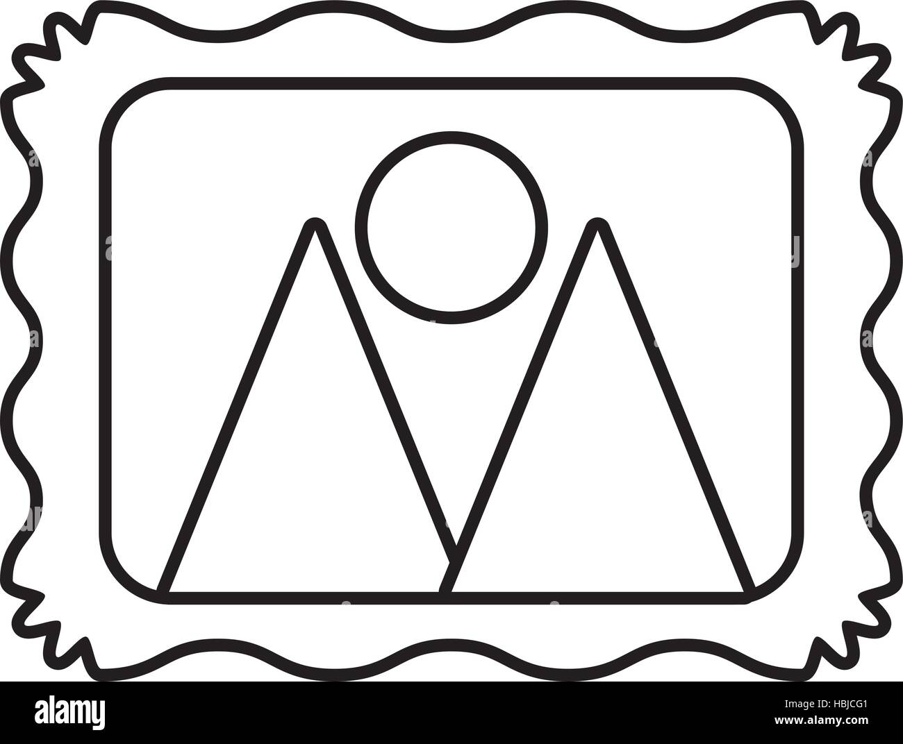 outline picture image photo travel frame design vector illustration eps ...