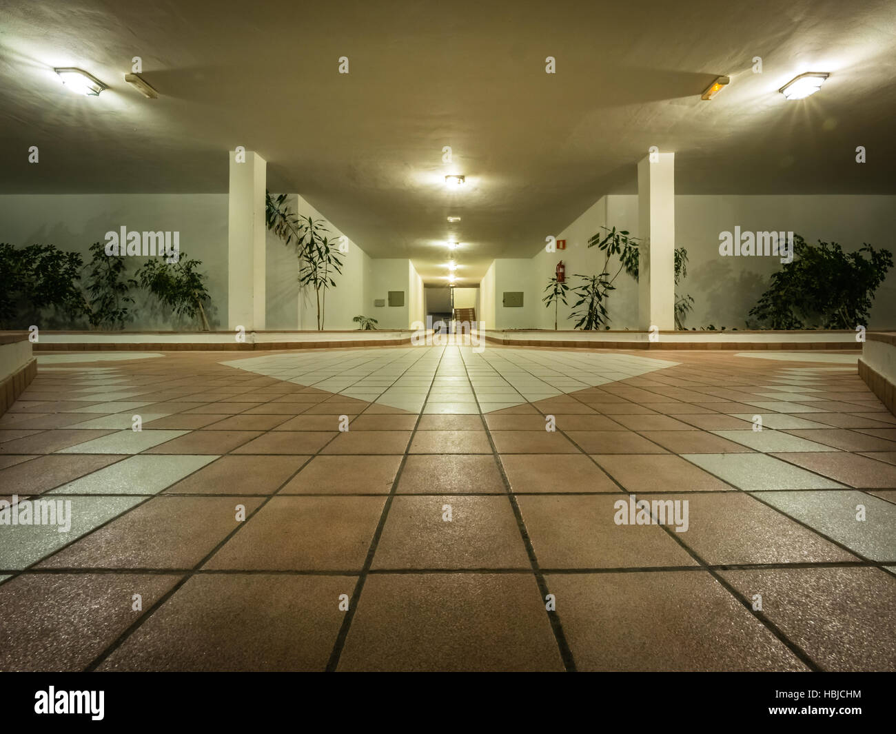 The outdoor hallway Stock Photo - Alamy