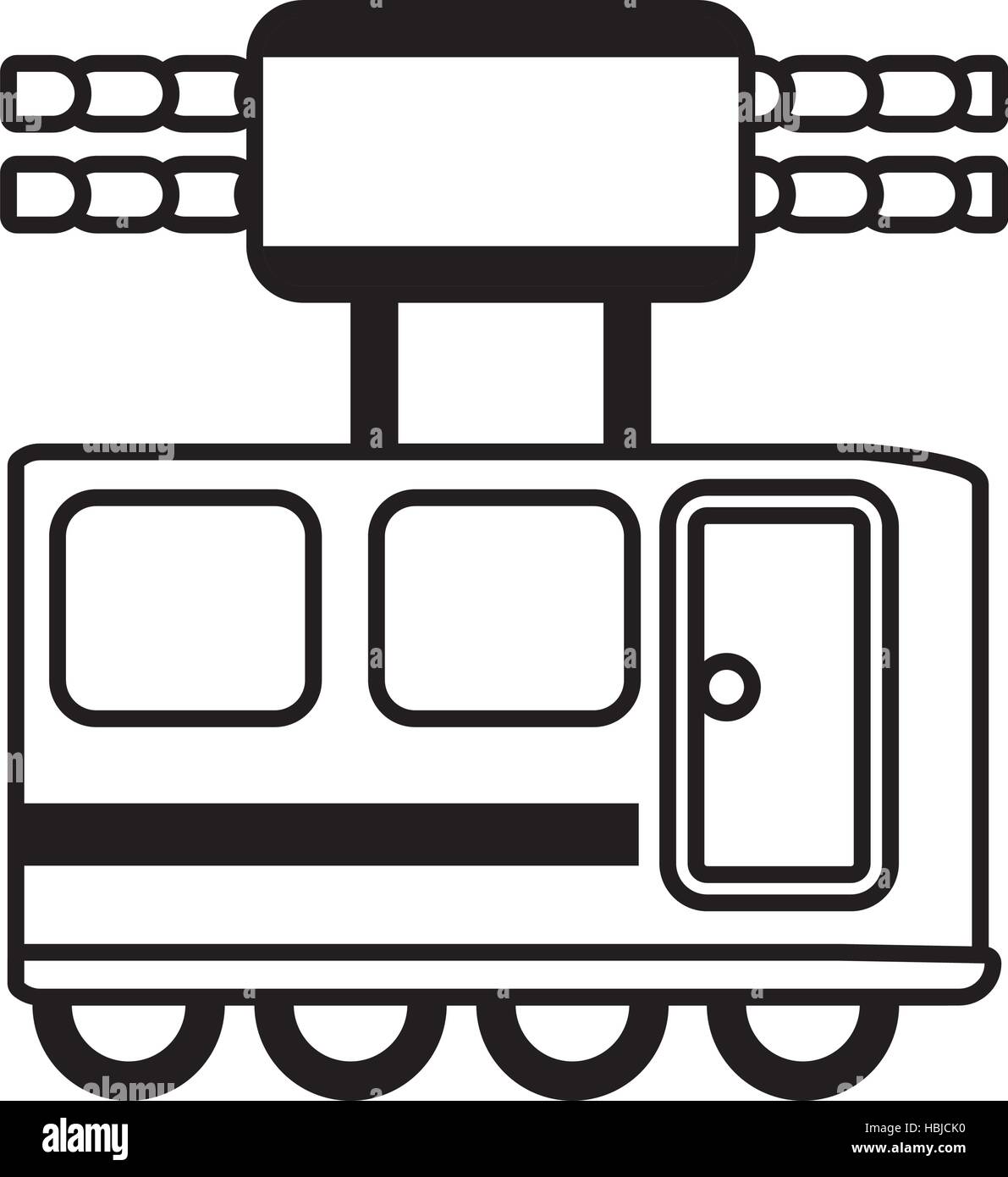 outline railway cabine travel transport vector illustration eps 10 ...